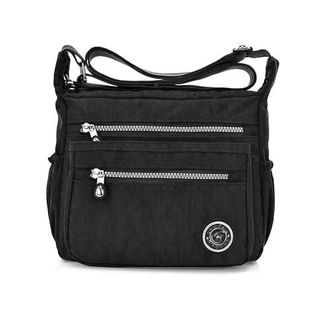 GFM Sac &agrave; bandouli&egrave;re en nylon imperm&eacute;able pour femme S5-735-kl-Noir