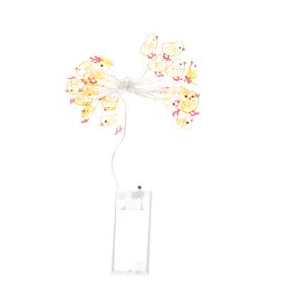 PartyKindom Teilige Kleine Gelbe LED Lichterkette Warmwei&szlig; Batteriebetrieben Flexible Kupferdraht Osterdekoration Partybeleuchtung f&uuml;r Kinderzimmer und Festtagsde