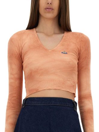 Vivienne Westwood Slim-Fit Cotton Cropped Top - Pink