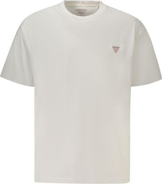 Guess Bianco Herren-T-Shirt aus Bio-Baumwolle