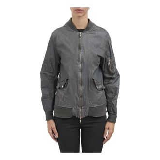 Giorgio Brato Bomberjacke aus Lammleder - - Jackets - Damen - Grau - L