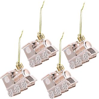 Valiclud 4 St&uuml;ck Auto Weihnachtsbaumschmuck Kleine Anh&auml;nger aus Strapazierf&auml;higem Material H&auml;ngende Weihnachtsbaumdeko f&uuml;r Wohnzimmer und B&uuml;ro