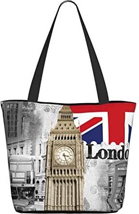 AOOEDM Grande-Bretagne London Ladies Shopping Bag 13x11x7in.Le cadeau parfait pour la Saint-Valentin.Cest de la Saint-Valentin pour maman, fille, &eacute;pouse, etc