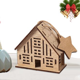 Generic Weihnachtsdorf Sticker, Weihnachtsszene aus gef&uuml;hrtem Holz - Sammelgeb&auml;ude Dekoration f&uuml;r Zuhause f&uuml;r die Winterparty