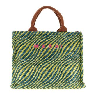 Marni Femme, Sacs, Multicolore, Taille: ONE Size Petit cabas ondul&eacute; &agrave; effet raphia