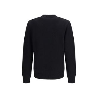 Fendi Mens Black Wool Oves Aries Sweatshirt Clothing
