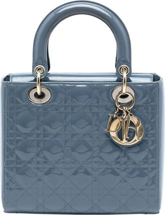 Dior Hobo Bags - Medium Patent Cannage Lady Dior - Gr. unisize - in Blau - f&uuml;r Damen