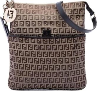 Fendi Pre-owned Sac bandouli&egrave;re en toile - Femme - Pre-owned - Beige - Taille: ONE Size