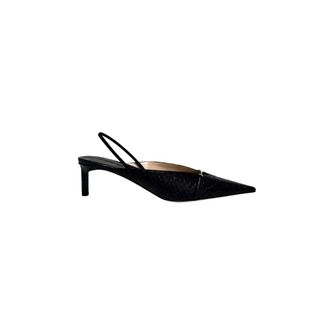 Tom Ford Femme, Chaussures, Bleu, Taille: 40 EU Escarpin en cuir avec bride cheville