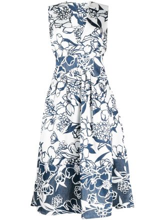 Silvia Tcherassi Nayla Kleid mit Print - Blau