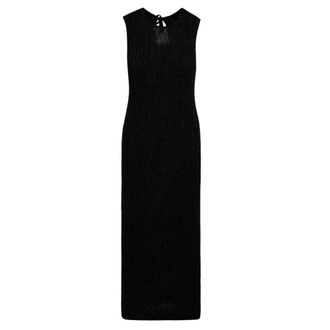 Akep Lurex Ribbed Long Dress - - Dresses - Damen - Schwarzk - XS