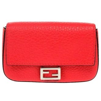 Fendi Porte-cartes de visite Pre-owned - Femme - Pre-owned - Rouge - Taille: ONE Size