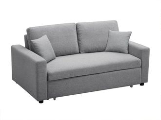 Vente-Unique Schlafsofa 3-Sitzer - Stoff - Hellgrau - INIZOR