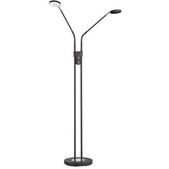 Fischer Leuchten Led Stehlampe dimmbar Stehleuchte Wohnzimmerlampe Spots beweglich, getrennt schaltbar, 12W 1500lm warmweiß - kaltweiß, LxH 25 x 150 cm