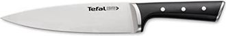 T-fal Ice Force Couteau de chef 20 cm, Couteau de cuisine, Lame en acier inoxydable allemand, Coupe performante, Tranchant longue dur&eacute;e, Garantie 10 ans K23