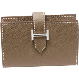 Herm&egrave;s Pre-owned Cuir petite-maroquinerie - Femme - Pre-owned - Gris - Taille: ONE Size