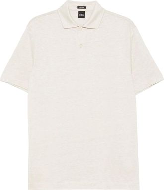 HUGO BOSS Homme, Tops, Beige, Taille: XL Linen Cotton Polo