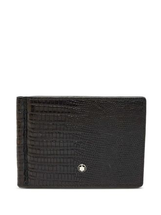 Montblanc pince &agrave; billets en cuir Lizard &agrave; design emboss&eacute; - Noir