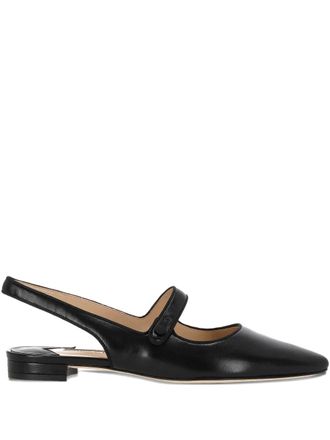 Manolo Blahnik ballerines à bride arrière - Noir