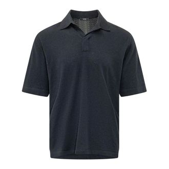 Hosio Hosio, Homme, Tops, Bleu, Taille: L Polo effet &eacute;ponge