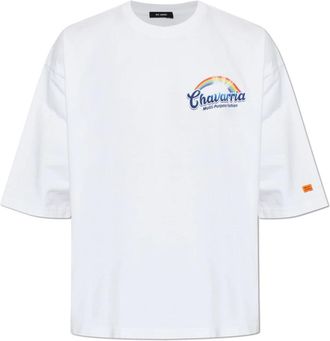 Willy Chavarria Homme, Tops, Blanc, Taille: M T-shirt Fabuloso