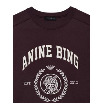 Anine Bing Logo-Graphic Cotton Jersey T-shirt - Red