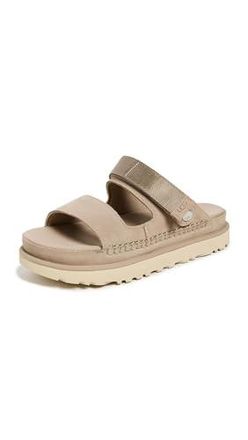 UGG Sandales Goldenstar Glide pour femme, sable, 41 EU
