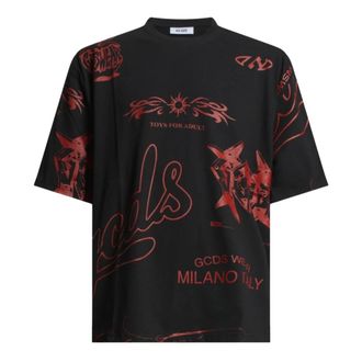 GCDS Gcds, Homme, Tops, Noir, Taille: S Short Sleeve T-Shirt