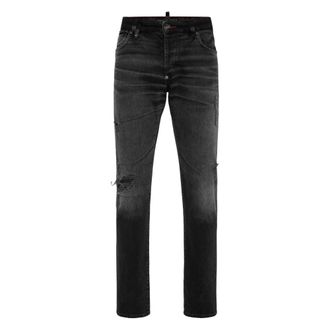 Philipp Plein Homme, Jeans, Noir, Taille: W33 Jeans Super Coupe Droite