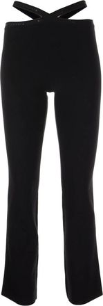 Alexander Wang Femme, Pantalons, Noir, Taille: 42 FR High Waist With Logo Cut Leggings