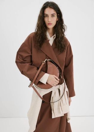 Mango Sac port&eacute; &eacute;paule ovale marron moyen - Femme - Taille unique - MANGO