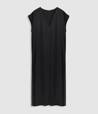 Jeanne Vouland Robe Longue Jadya Kaftan Satin Noir