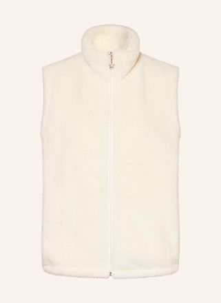 Grace Grace Teddyfell-Weste Mit Pailletten weiss