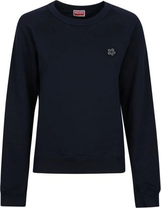 Kenzo Femme, Sweatshirts et sweats &agrave; capuche, Bleu, Taille: 36 FR Boke Flower Crest Classic SweaT-shirt