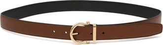 Ferragamo Homme, Accessoires, Multicolore, Taille: 95 CM Ceinture R&eacute;versible en Cuir avec Boucle Gancini
