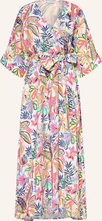 Milano Milano Italy Kleid In Wickeloptik Mit 3/4-Arm weiss