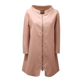 Herno Baumwollmantel mit Ringkragen - - Coats - Damen - Rosa - L