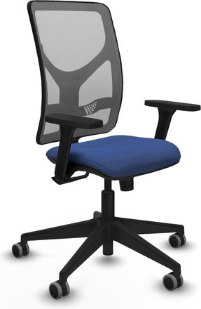 Piqueras y Crespo B&uuml;rostuhl, blau, mit 3D-Armlehnen, h&ouml;henverstellbare Lendenwirbelst&uuml;tze, ausgestattet mit 3 Positionen und Schneideschaum, mit Rollen von 65 mm, Parke