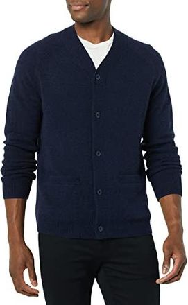Amazon Essentials Cardigan &Agrave; col en V en Laine dagneau avec Poches (Pr&eacute;c&eacute;demment Goodthreads) Homme, Bleu Marine Fonc&eacute;, XXL Taille Tall
