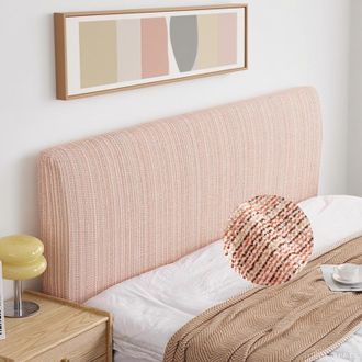 Generic Baumwoll Leinen Schutzh&uuml;lle Bettkopfteil Bezug f&uuml;r Full Queen Kingsize Gr&ouml;&szlig;en strapazierf&auml;hig dehnbar rutschfest und staubdicht Kopfteil Bezug Rot 170