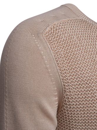 Ermenegildo Zegna Honeycomb-Knit Cotton-Silk Blend Sweater - Beige