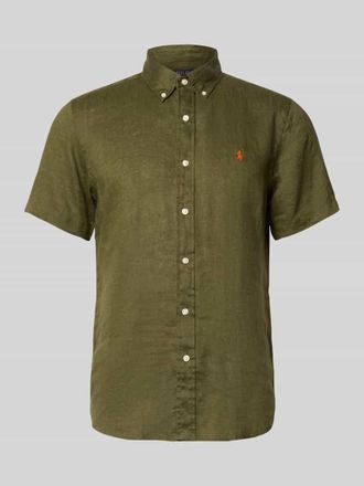 Polo Ralph Lauren Regular Fit Leinenhemd mit Button-Down-Kragen