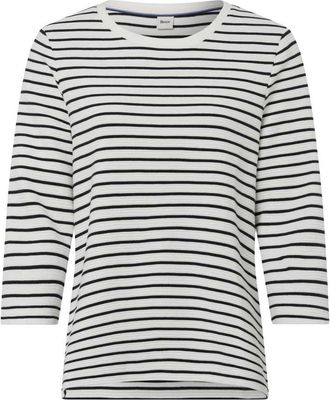 Brax Damen Style.Bonnie Cotton Structure Rib Stripe Sweatshirt