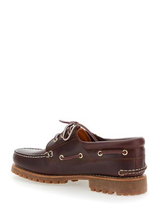 Timberland Mens Loafers Authentic Leather Burgundy