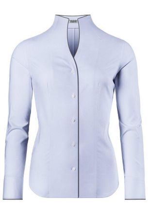 Vincenzo Boretti Klassische Bluse leicht tailliert Kelchkragen