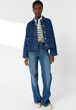 Gerard Darel Veste droite en denim brut - TAINA - Jeans