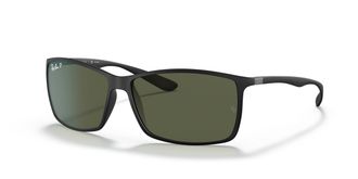 Ray-Ban Herren Liteforce Sonnenbrille, Schwarz (Gestell: Schwarz Glas: Polarisiert Grün 601s9a), Large (Herstellergröße: 62) EU