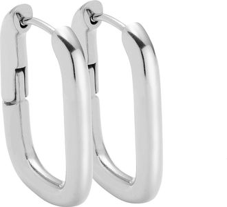 Leonardo Ohrringe Bernice - 1 Paar Creolen aus silberfarbenem Edelstahl - geometrische Form - kombinierbar mit Beautys Charms - Schmuck Geschenk f&uuml;r Frauen - 0