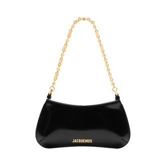 Jacquemus Femme, Sacs, Noir, Taille: ONE Size Sac Bandouli&egrave;re en Cuir Noir