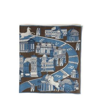 Inou&iuml; Editions Echarpe ROMA imprim&eacute;e en laine m&eacute;lang&eacute;e